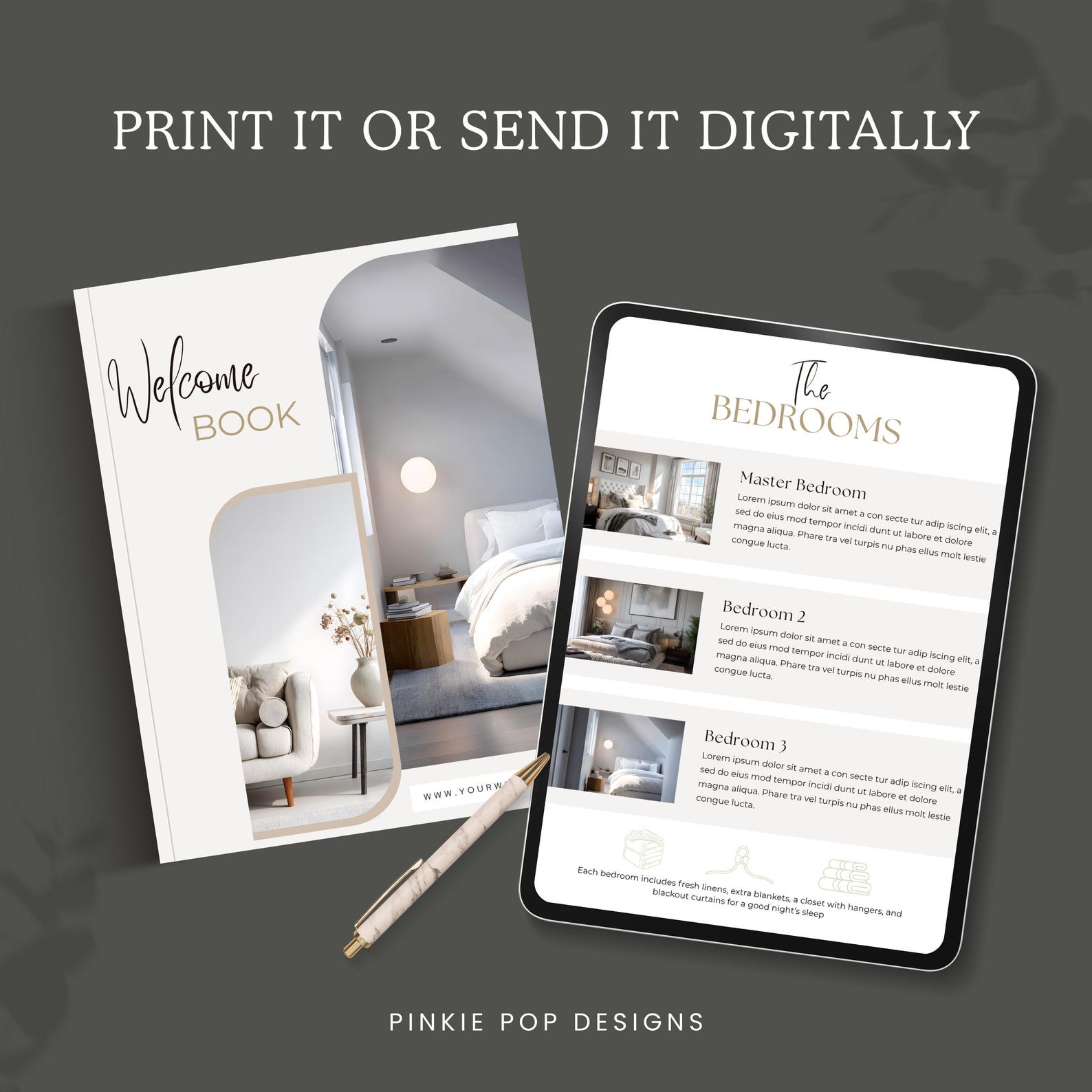 Editable Airbnb Welcome E-book Template | Canva Host Guide (digital ...