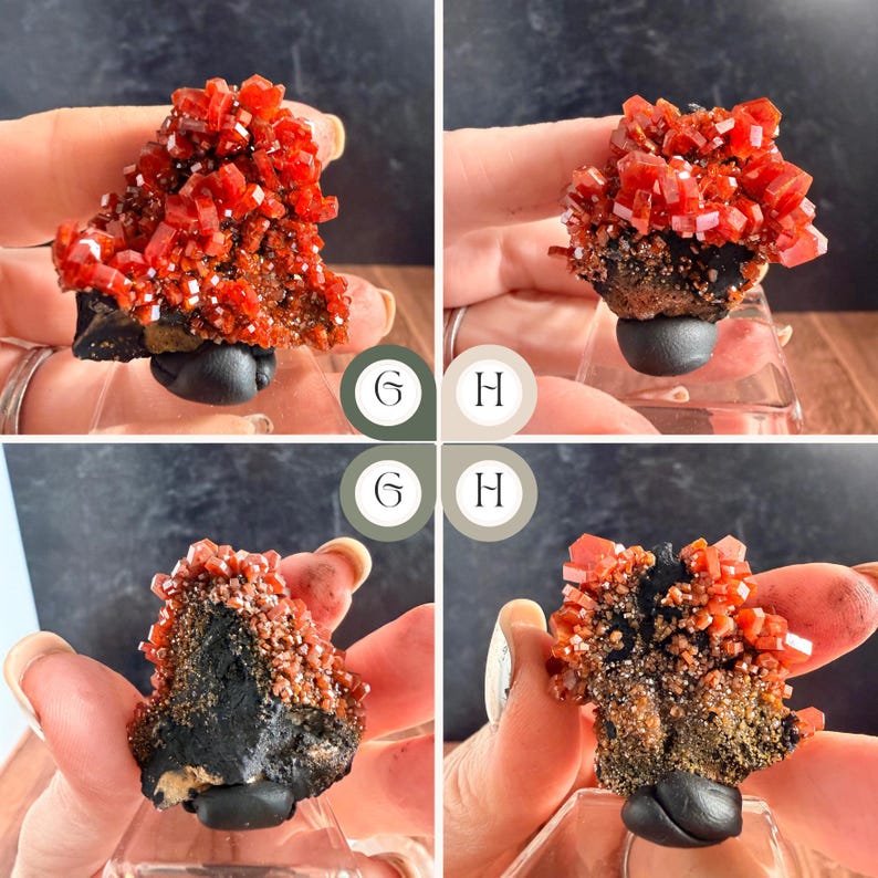 Vanadinite on Goethite Morocco – Creative Focus & Grounding Specimen ...