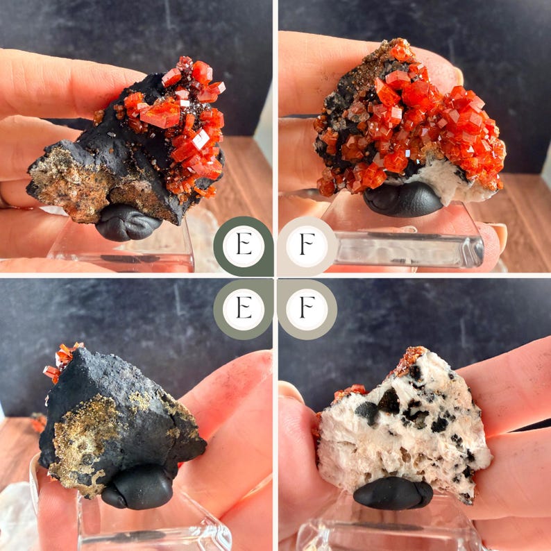 Vanadinite on Goethite Morocco – Creative Focus & Grounding Specimen ...