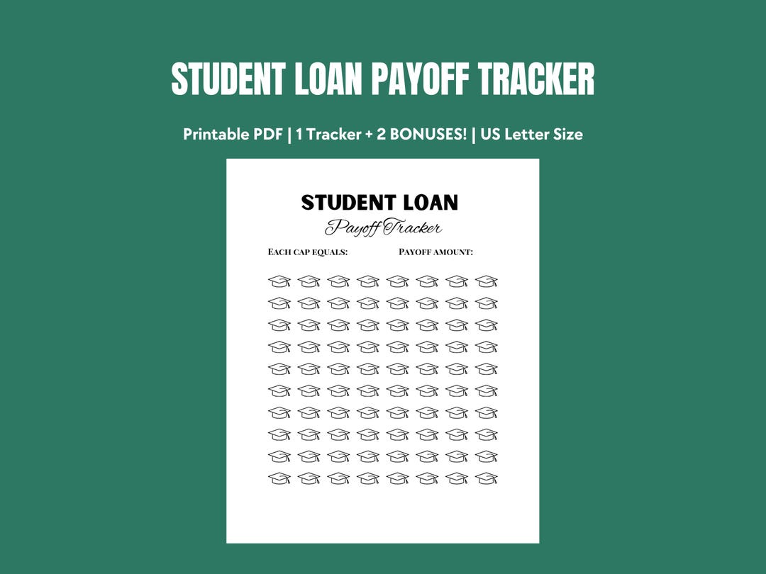 Student Loan Payoff Tracker | Printable Debt Tracker | Loan Repayment ...