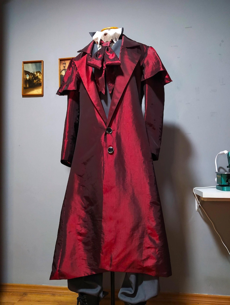Alucard Hellsing Coat Cosplay Printed Eyed Lining Exclusive Pattern ...
