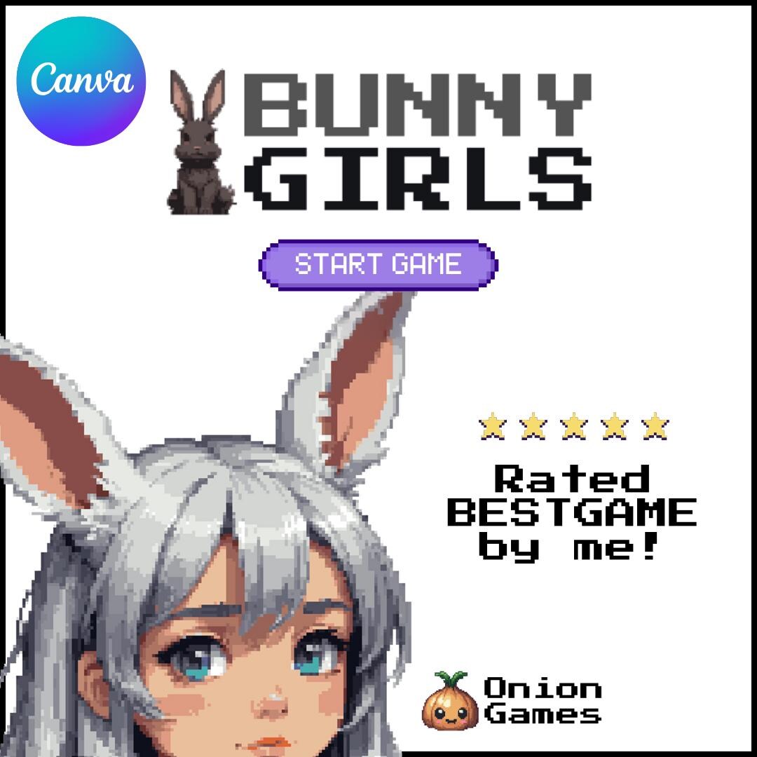 Canva Bunny Girls Mini Game Template - 9 Bunny Characters, 3 Locations (desert, Native, Fall ...