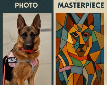 Custom Cubist Portrait – Abstract Modern Art Inspired by Classical ...