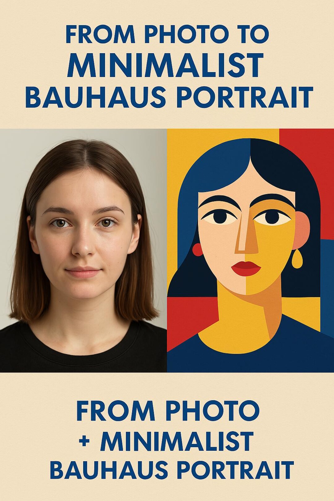 Custom Bauhaus Portrait – Minimalist Geometric Digital Art (JPG & PNG ...
