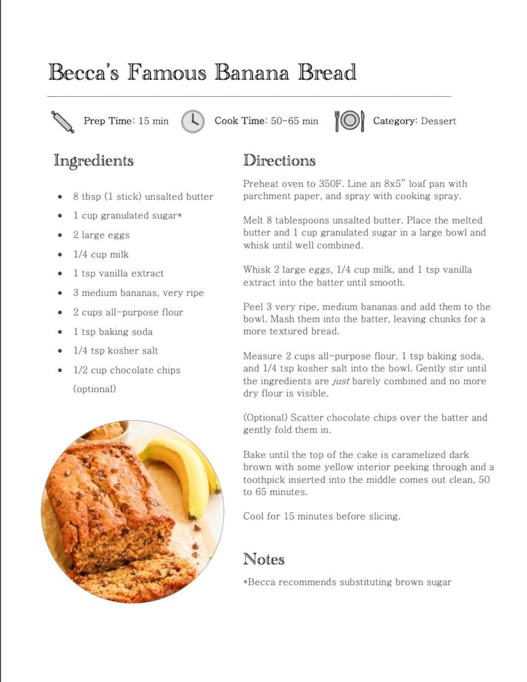 Editable Recipe Template: Modern Family Cookbook Design (digital ...
