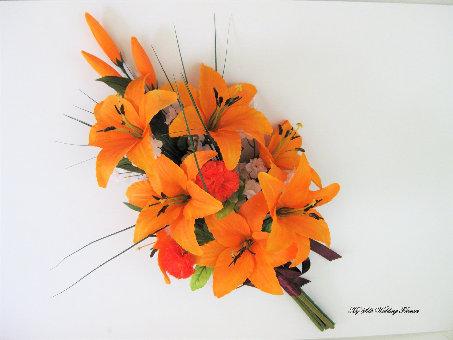 Orange Tiger Lily Bouquet Orange Tiger Lily Arm Bouquet - Etsy