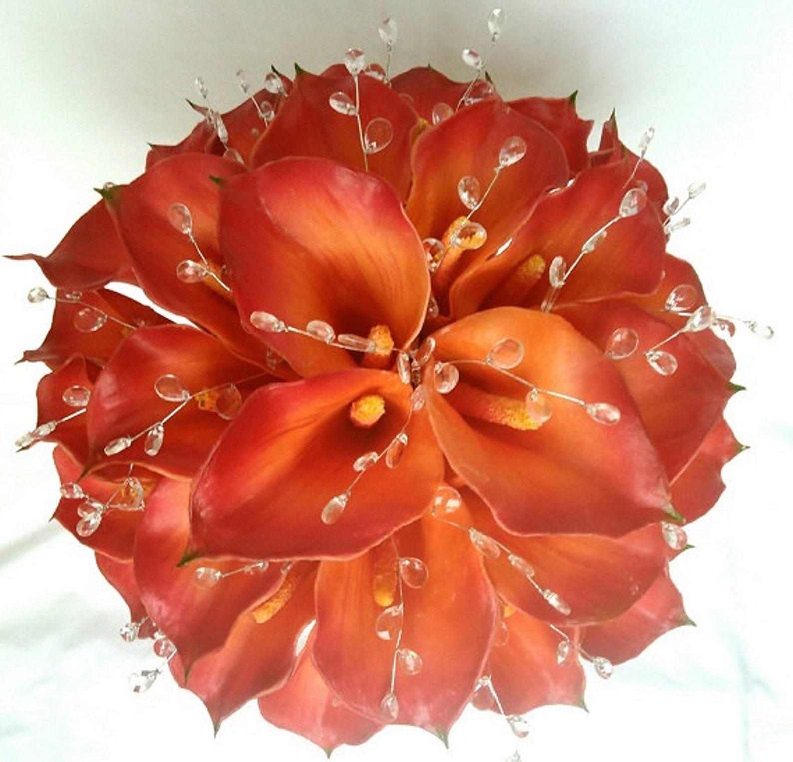 Persimmon Burnt Orange Yellow / Orange Red Orange Calla - Etsy