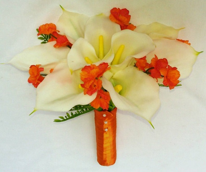 Persimmon Burnt Orange Yellow / Orange Red Orange Calla - Etsy