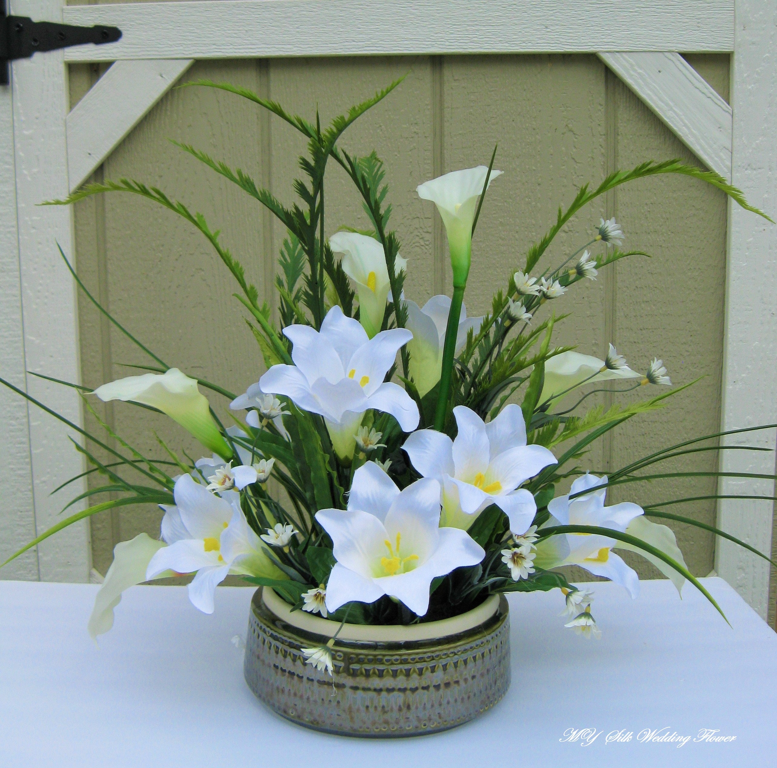 Spring Arrangement Calla Lily Arrangement White Flower - Etsy