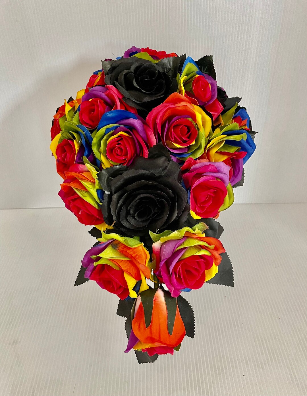 Rainbow Rose, Rainbow Rose Wedding Bouquet, Multicolor Rose, Wedding ...