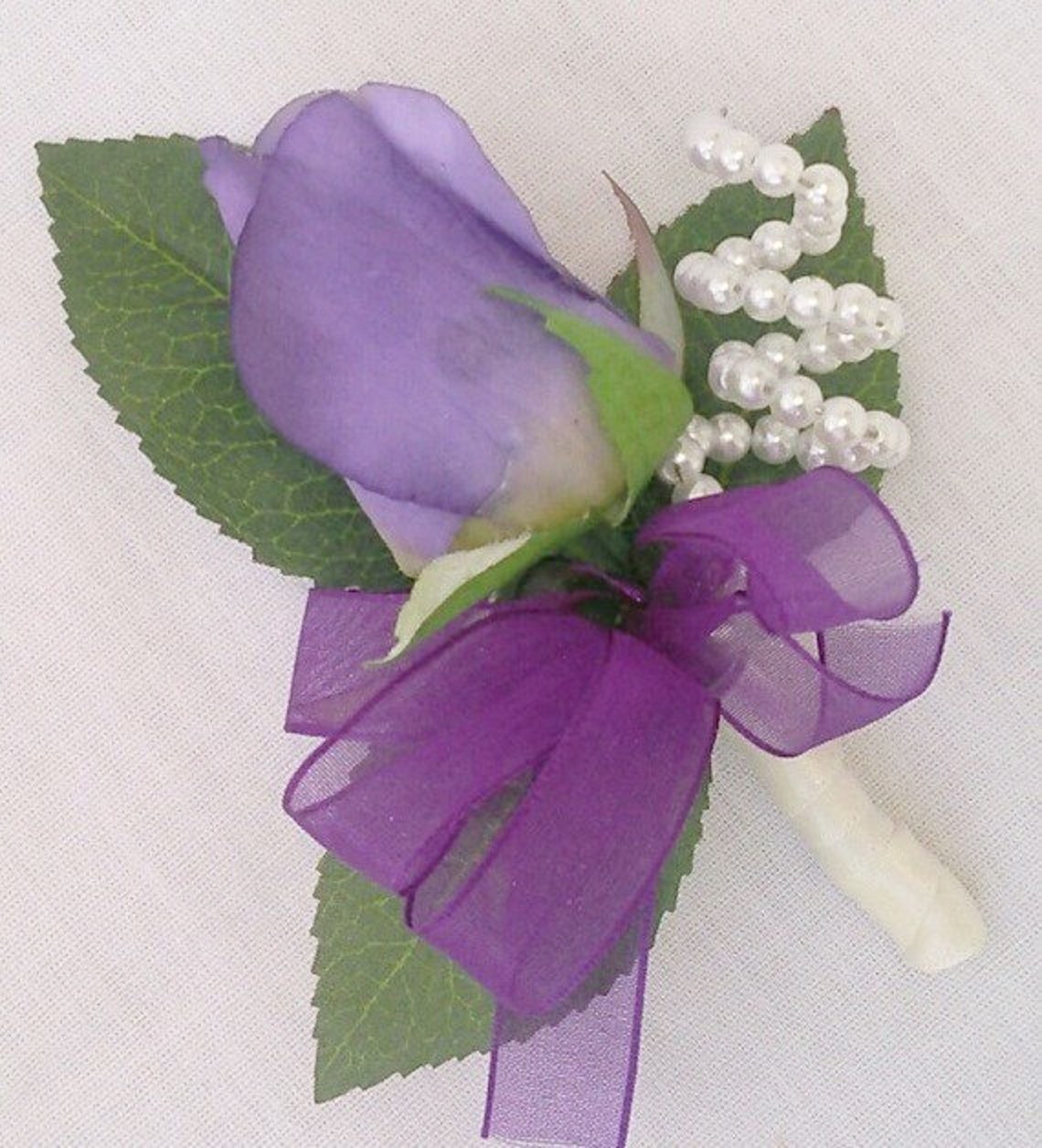 Purple Rosebud Boutonniere Purple Rose Corsage Purple Rose | Etsy
