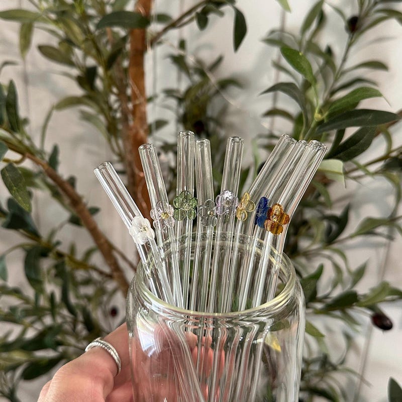 Sipper Glass With Straw - Etsy