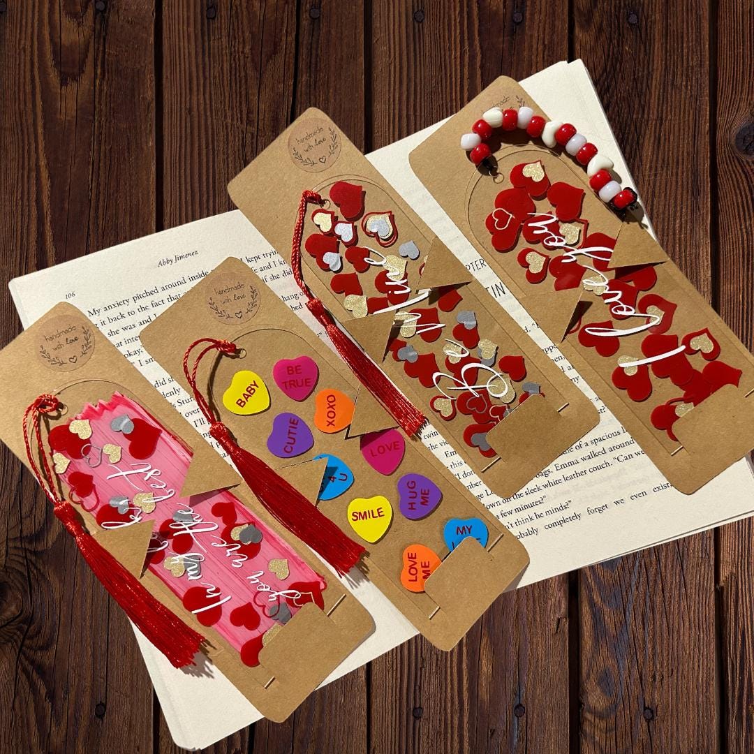 Valentines Day Bookmarks Set or Individual Gifts for Wife Gifts for ...