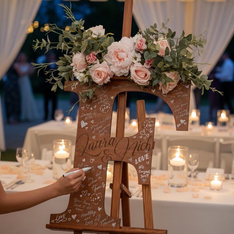 Initial Guest Book - Etsy