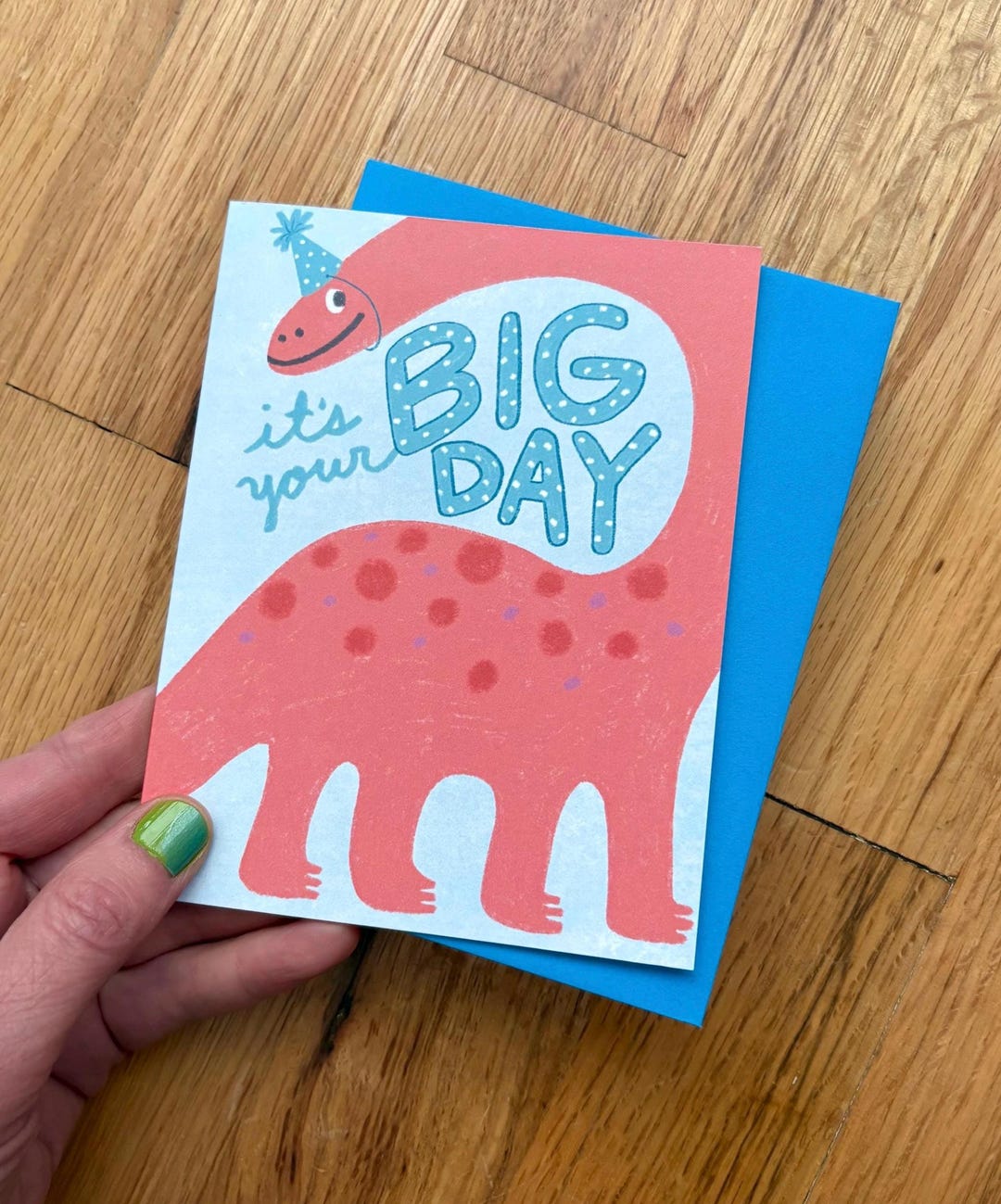 Big Day Dinosaur Card - Birthday - Congrats - Dino - Brontosaurus ...