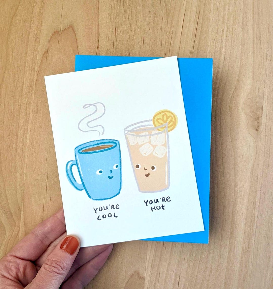 Flirty Cups Card - Greeting Card - Valentine's Day - Anniversary ...
