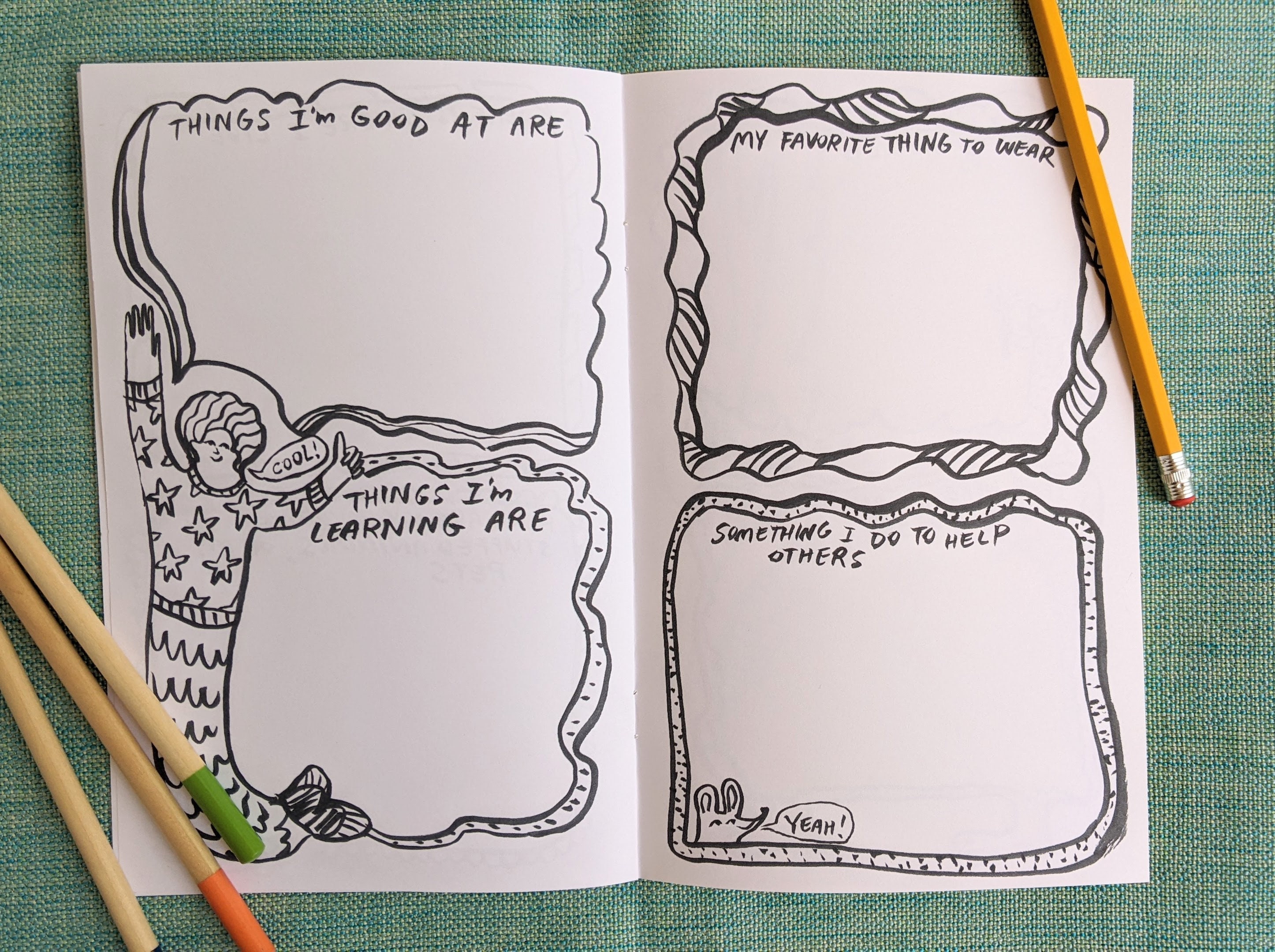 About Me Zine Booklet PRINTABLE - Kids - Fill in the Blanks - School ...