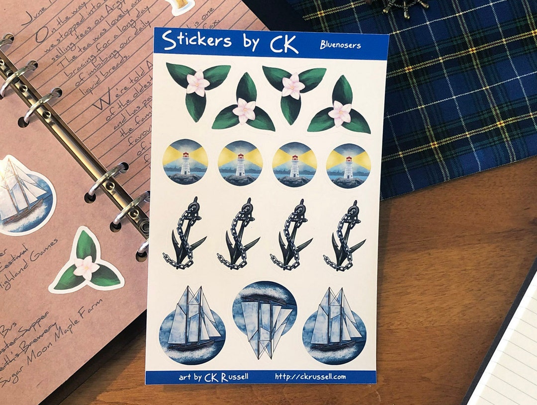 BLUENOSERS Nova Scotia Sticker Sheet for Journal Planner Diary ...