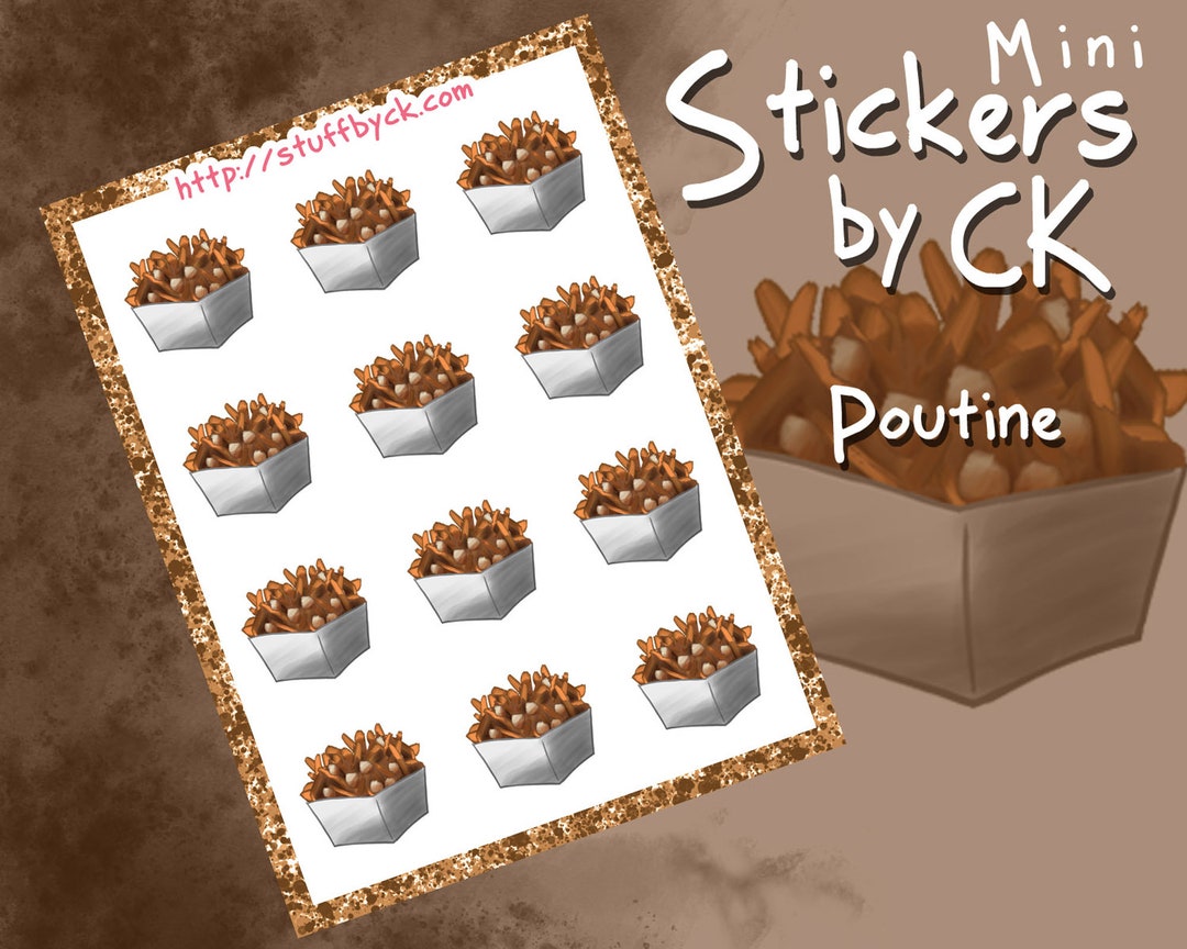 POUTINE Mini Sticker Sheet for Journal Planner Diary and - Etsy