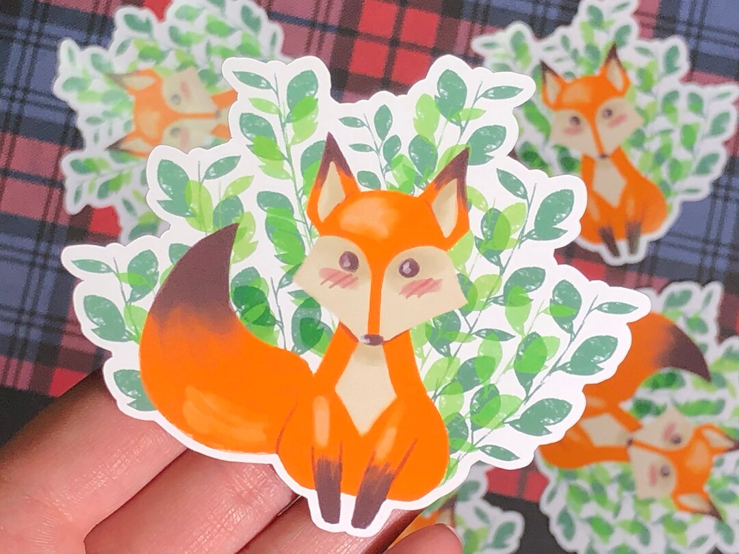 CUTE FOX Die-cut Sticker for Journal Planner Diaries and - Etsy