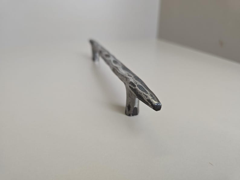 Hand Hammered Iron Handle: Rustic Cabinet & Drawer Pull - Etsy
