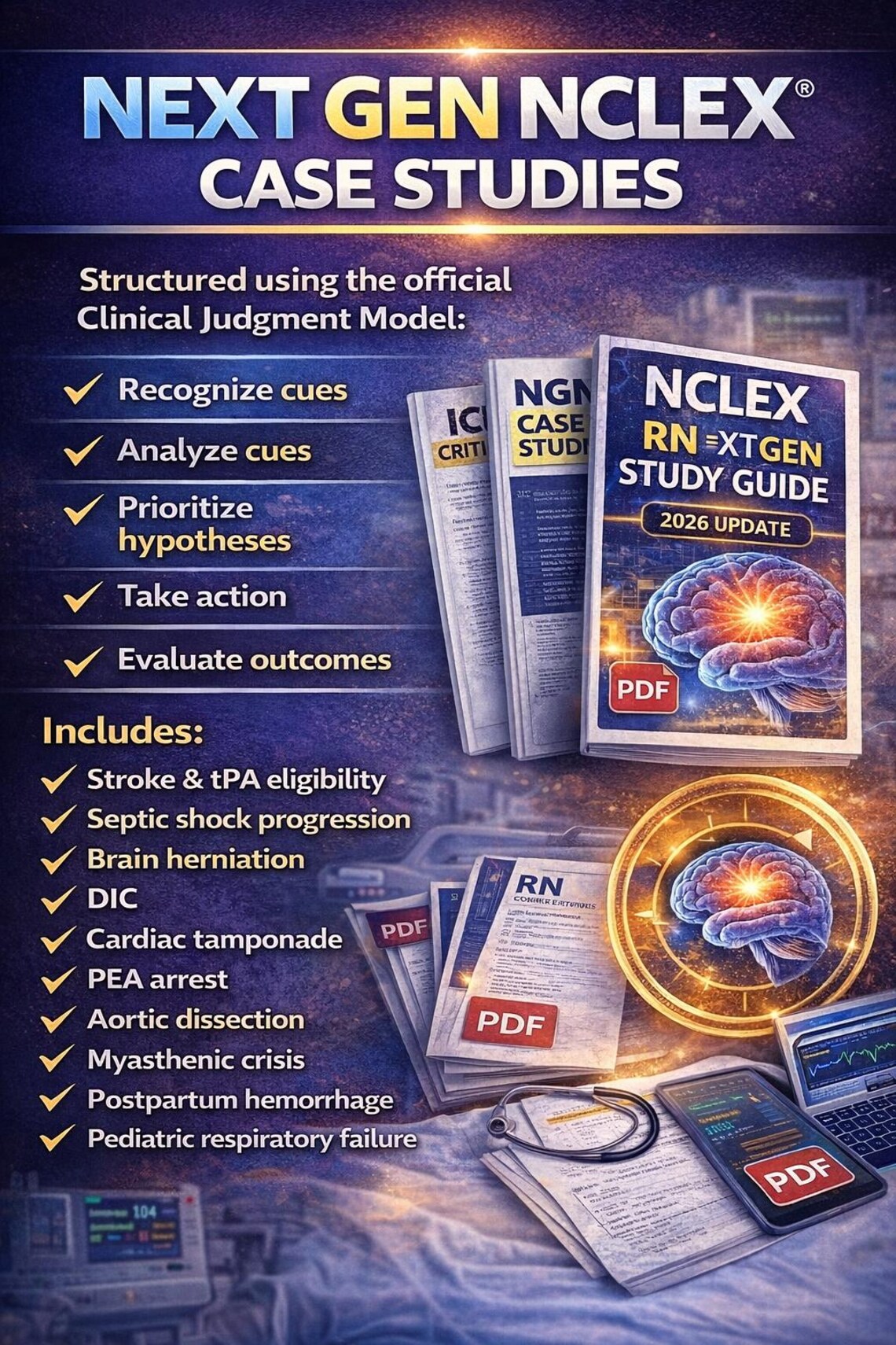NCLEX RN 2026 Study Guide | 500+ Questions, NGN Case Studies (digital ...