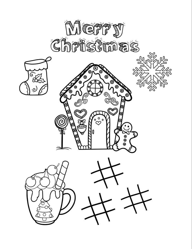 Kids Christmas Activity Sheet - Etsy