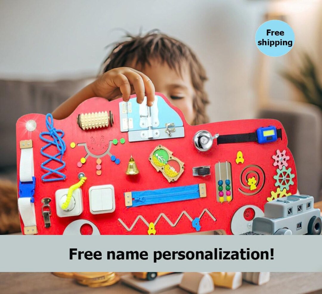 Interactive Educational Busy Board for Babies - Car-shaped Toddler ...