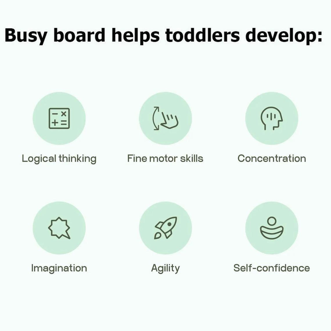 Montessori Busy Board for Toddlers – Wooden Sensory Activity Box ...