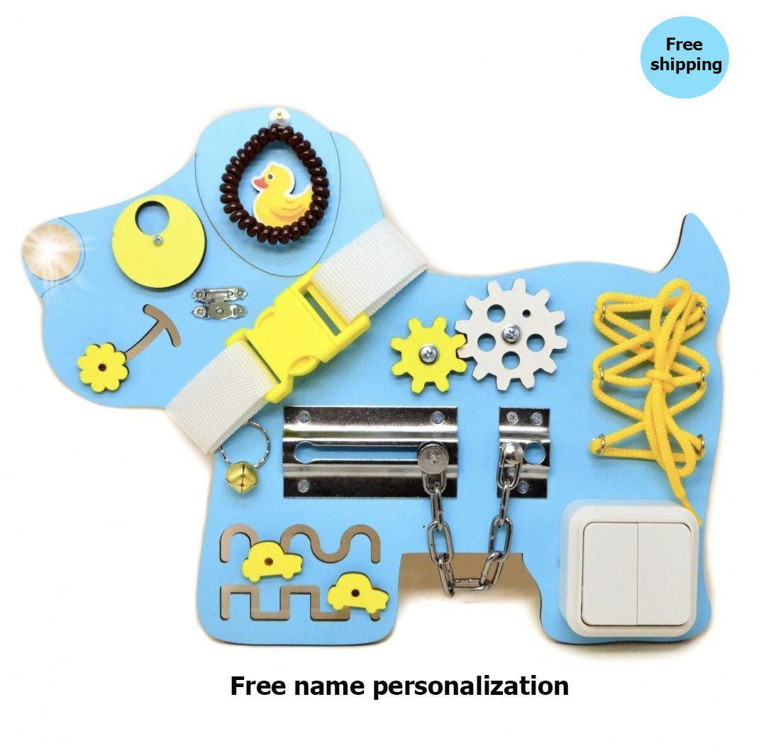 Busy Board for Babies Engaging Learning Toy With Safe Materials Sensory ...