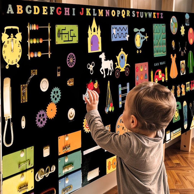 Large Busy Board Wall Panel - Interactive Smart Activity Panel for Kids ...