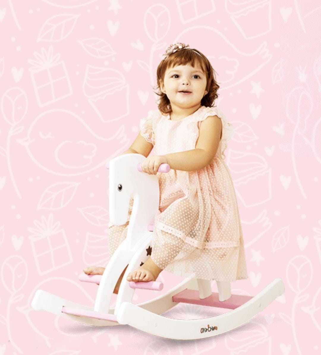 Handmade Wooden Rocking Horse - Personalized 1st Birthday Gift, Wooden ...