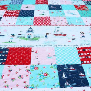Seaside Border Patchwork Quilt TUTORIAL - PDF - Tasha Noel - Etsy
