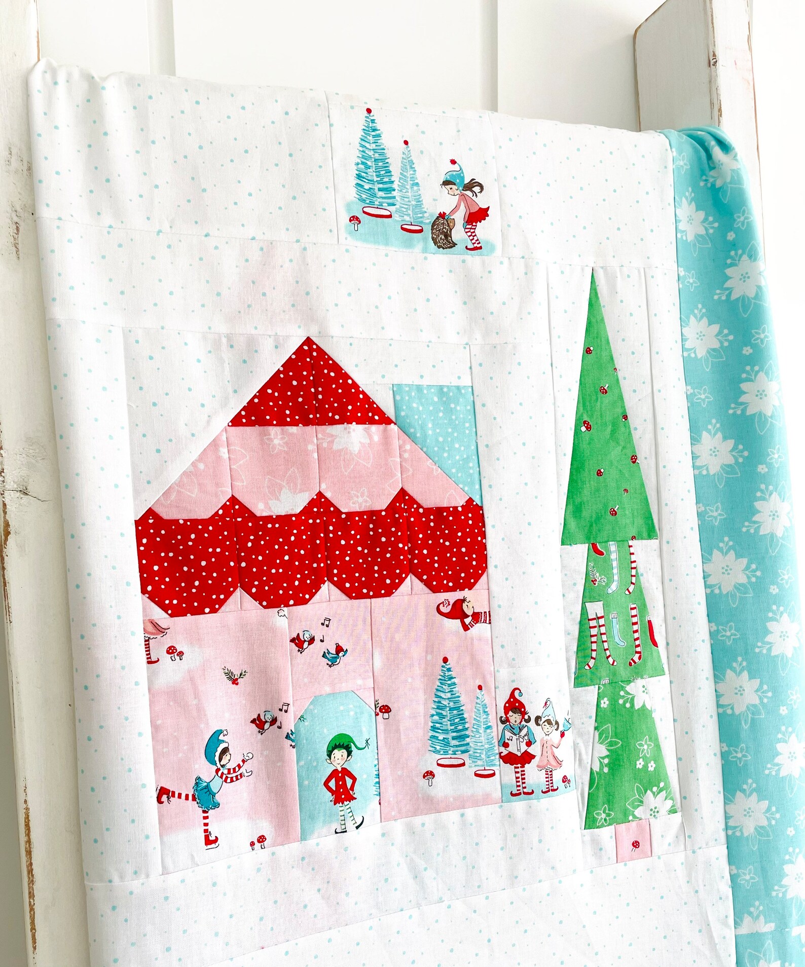 Pixie Ville Quilt Pattern PAPER Winter Quilt Pattern - Etsy