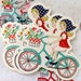 Bike Sticker Girl on a Bicycle Vinyl Sticker Vintage Market - Etsy