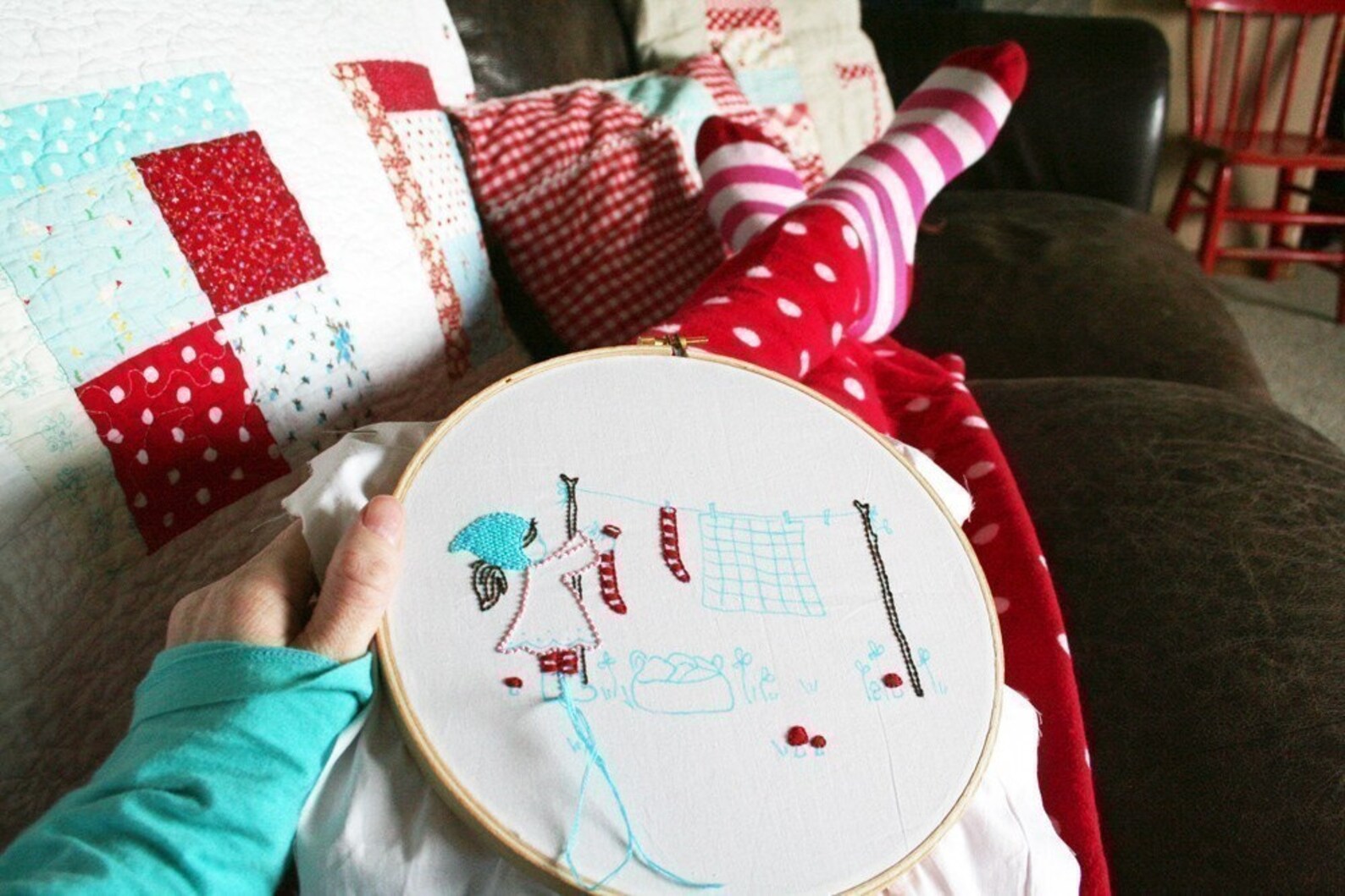 Laundry Day Embroidery PATTERN PDF Instand Download | Etsy