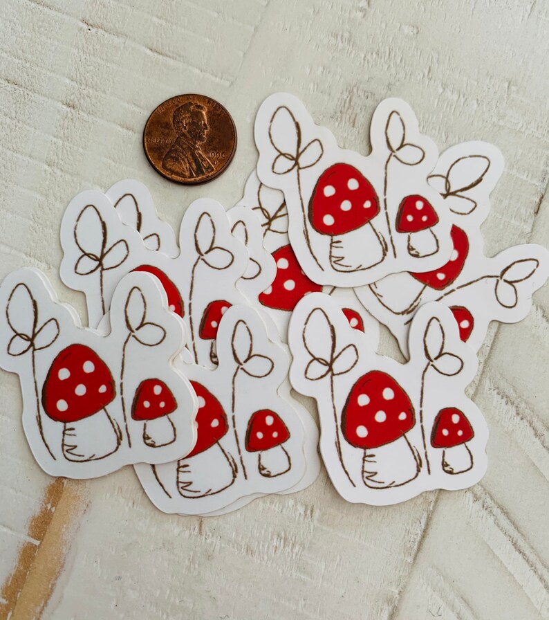 Mushroom Vinyl Sticker - Etsy