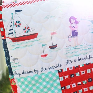 Seaside Border Patchwork Quilt TUTORIAL - PDF - Tasha Noel - Etsy