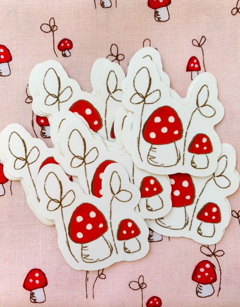 Mushroom Vinyl Sticker - Etsy