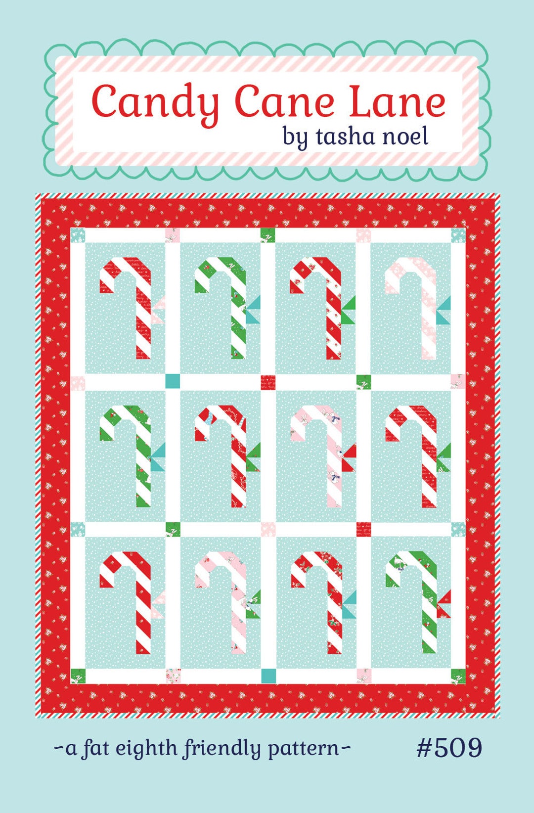 Candy Cane Lane Quilt Pattern, Christmas Quilt Pattern, Candy Cane ...