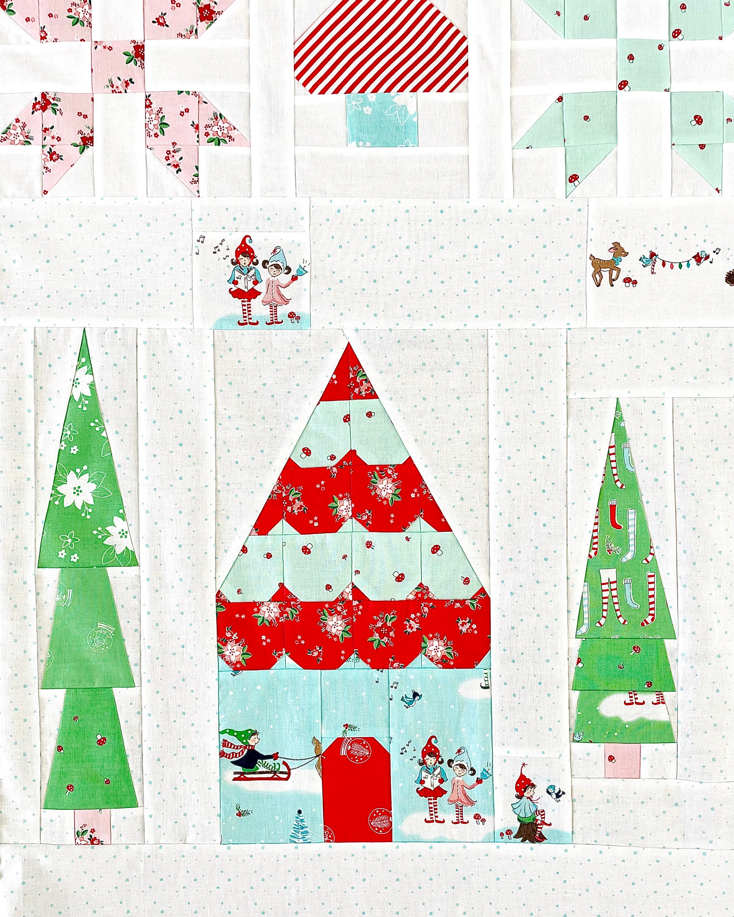 Pixie Ville Quilt Pattern PAPER Winter Quilt Pattern - Etsy