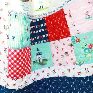 Seaside Border Patchwork Quilt TUTORIAL - PDF - Tasha Noel - Etsy
