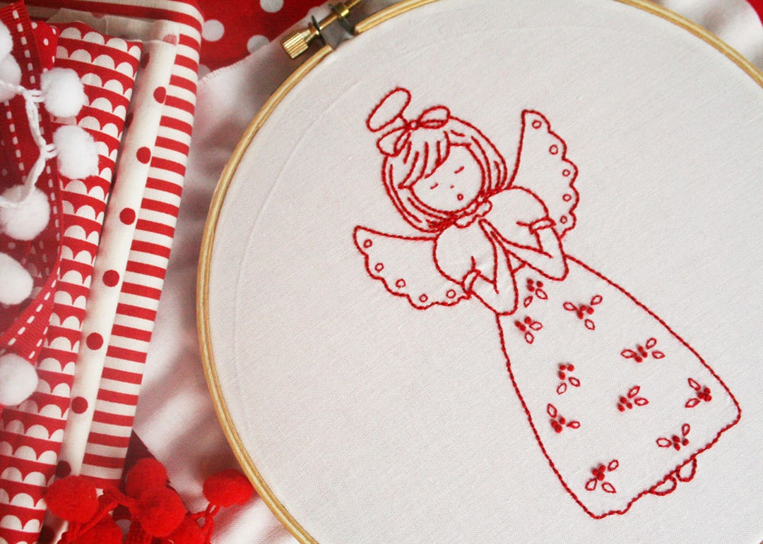 Christmas Angel Embroidery Pattern PDF Instant Download, Winter ...