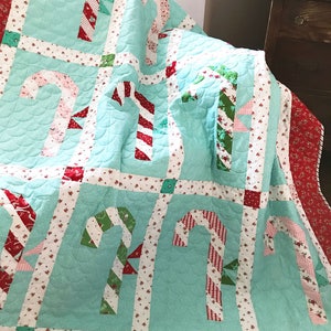 Candy Cane Lane Quilt Pattern, Christmas Quilt Pattern, Candy Cane ...
