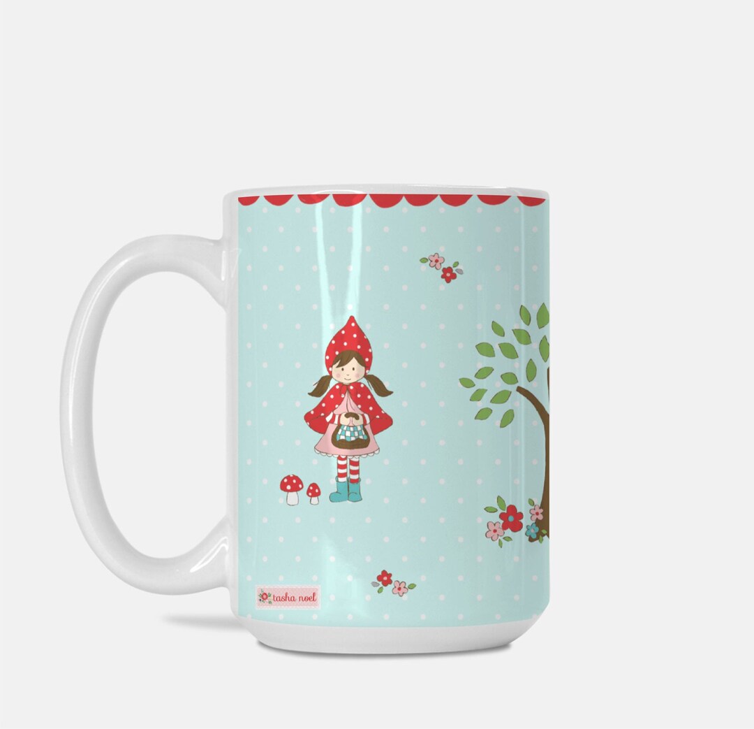 Little Red Riding Hood Mug, Little Red Coffee Mug 15 Oz, Mushroom ...