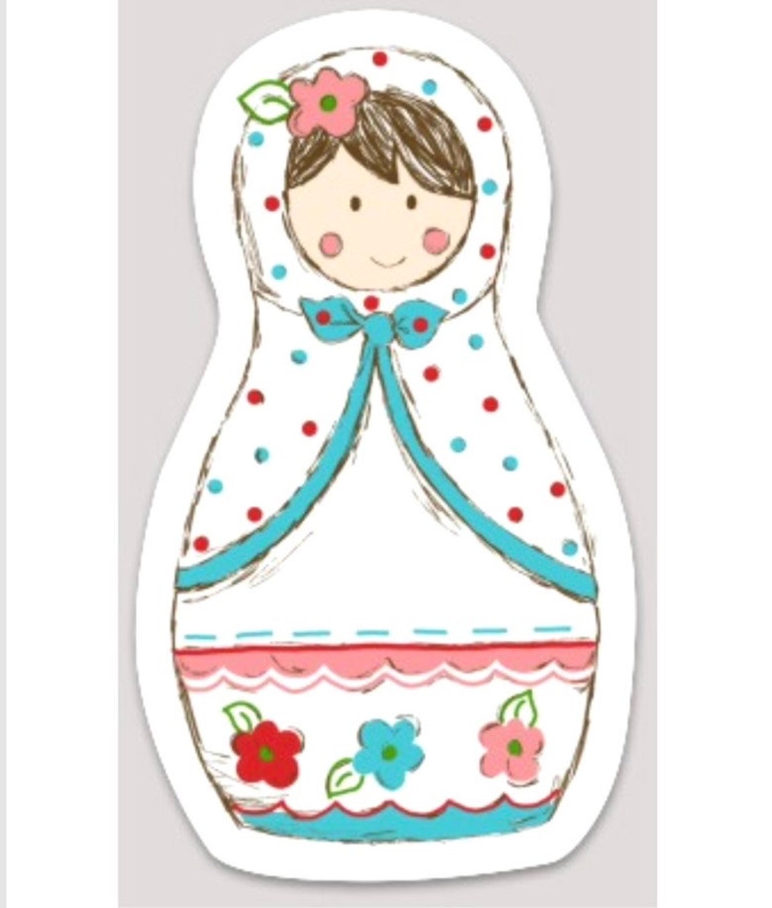 Russian Doll Matryoshka Vinyl Sticker, Matryoshka Planner Sticker, Die ...