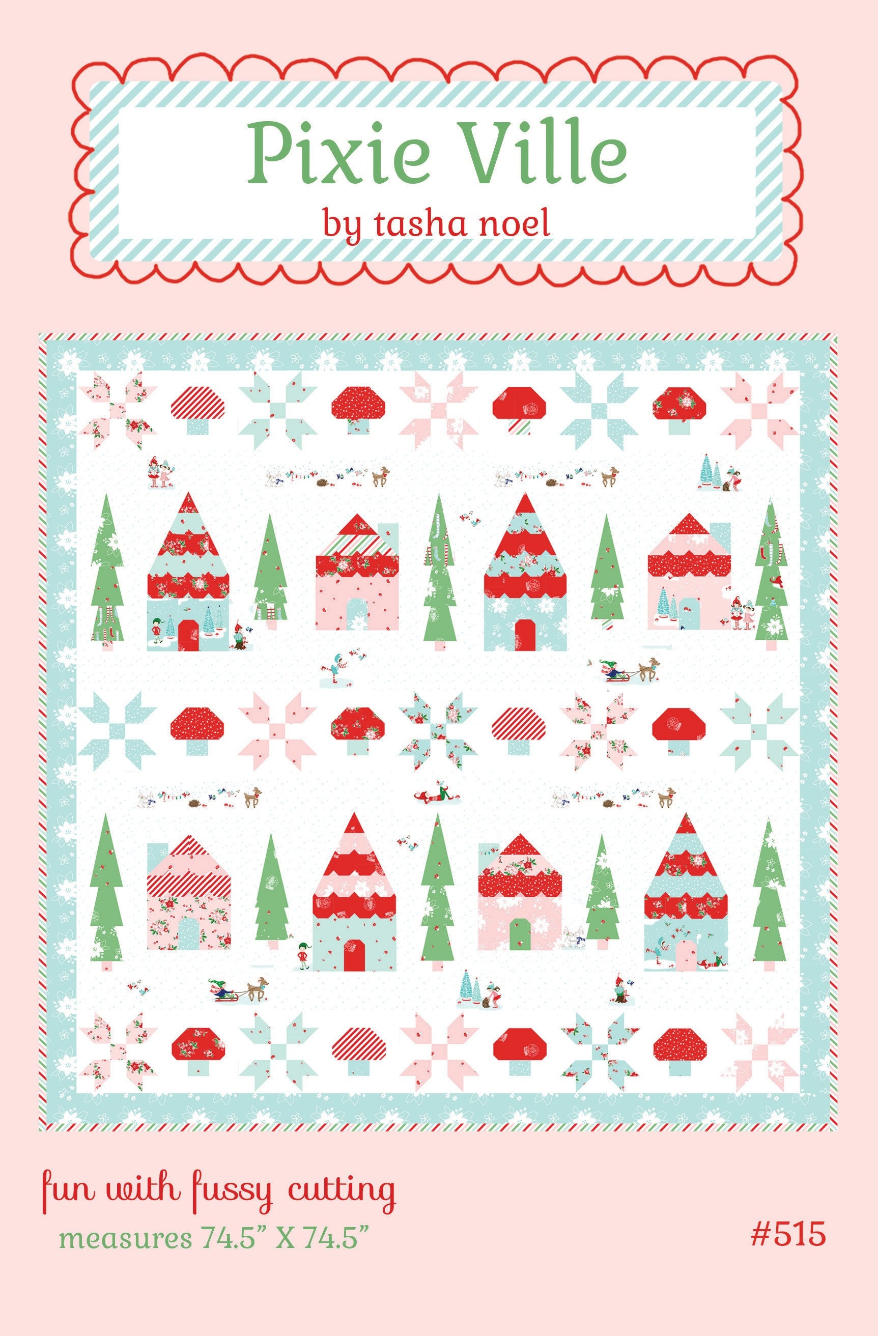 Pixie Ville Quilt Pattern - PAPER - Winter Quilt Pattern, Winter ...