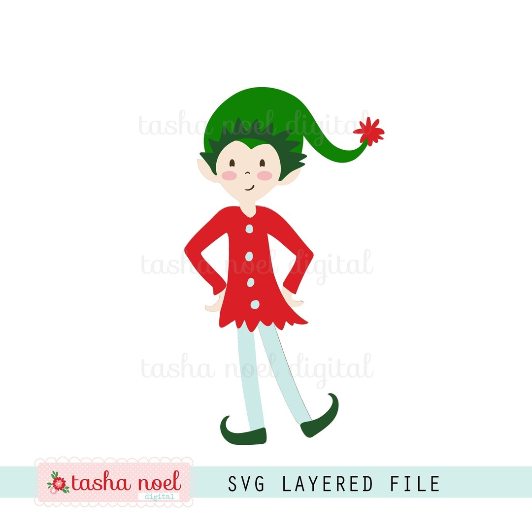 Christmas Elf Svg or Pixie Gnome Boy Svg With Elf Layered File - Etsy