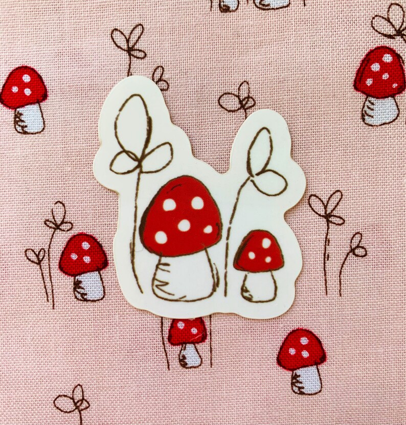 Mushroom Vinyl Sticker - Etsy