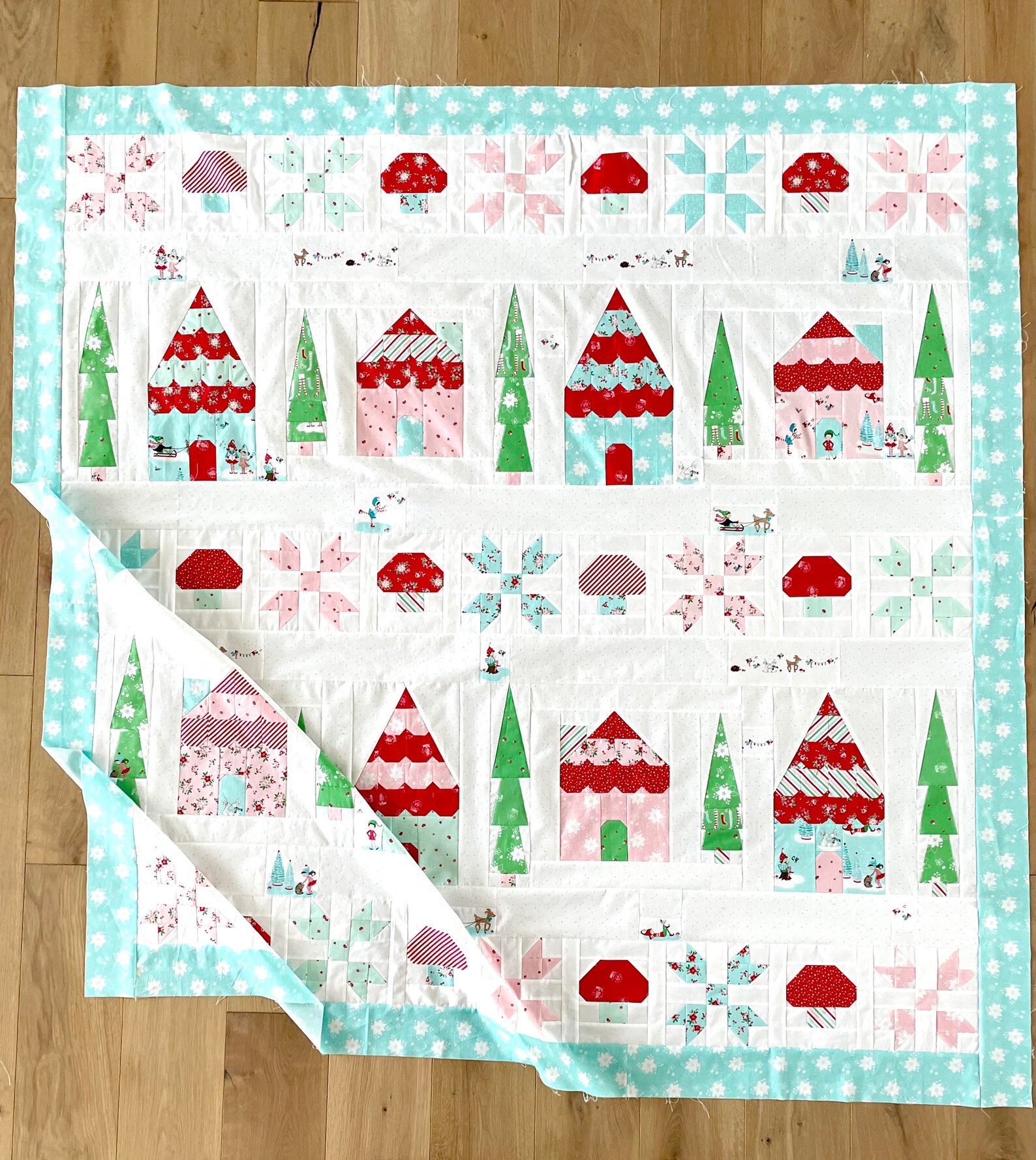 Pixie Ville Quilt Pattern PAPER Winter Quilt Pattern - Etsy